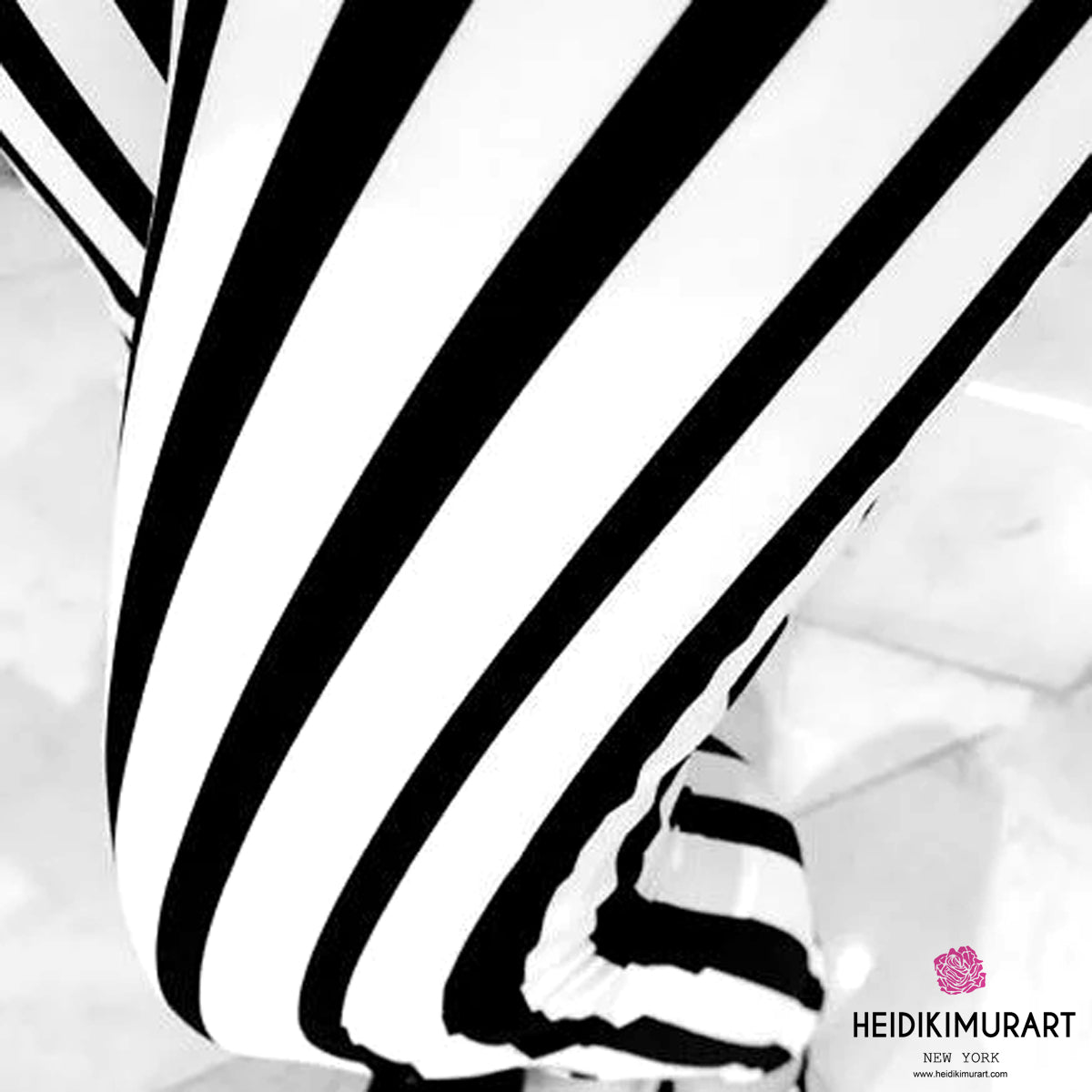 Black White Vertically Striped Meggings, Stripe Print Men's Circus ...