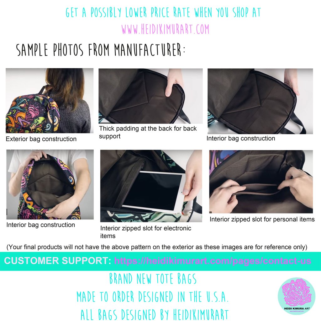 White Cow Print Backpack, Moo Cow Animal Print Designer Unisex Fabric ...