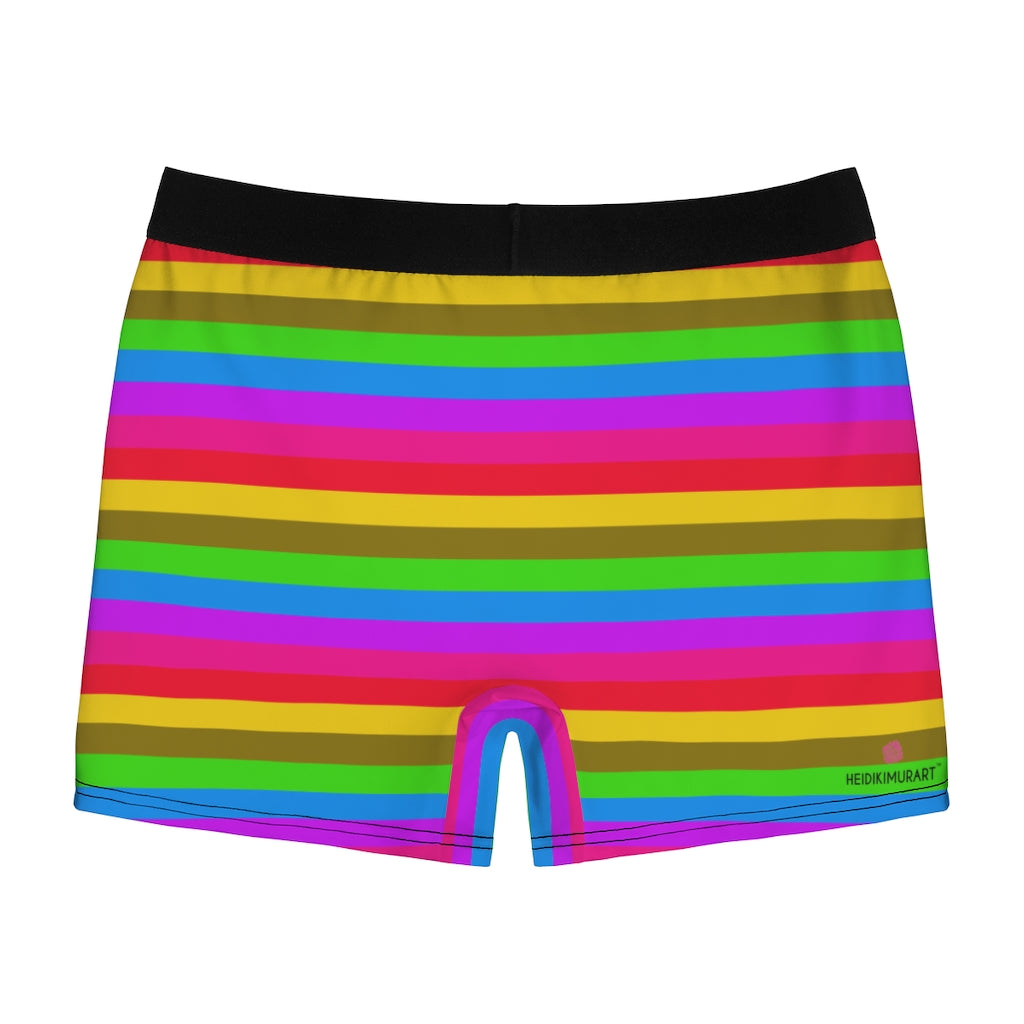 Bright Rainbow Men's Boxer Briefs, Gay Friendly Pride Undies For Hot ...