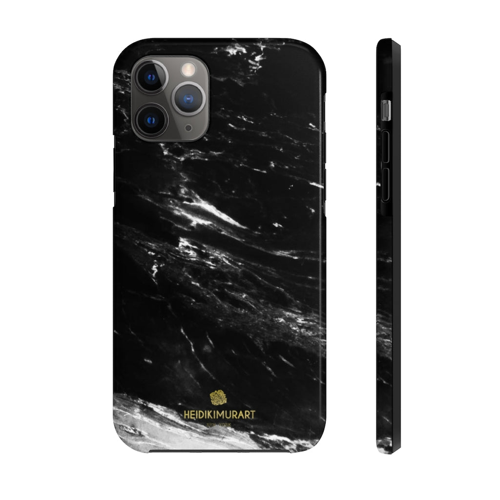 Black Marble Print Phone Case, Designer Case Mate Tough Phone Cases ...