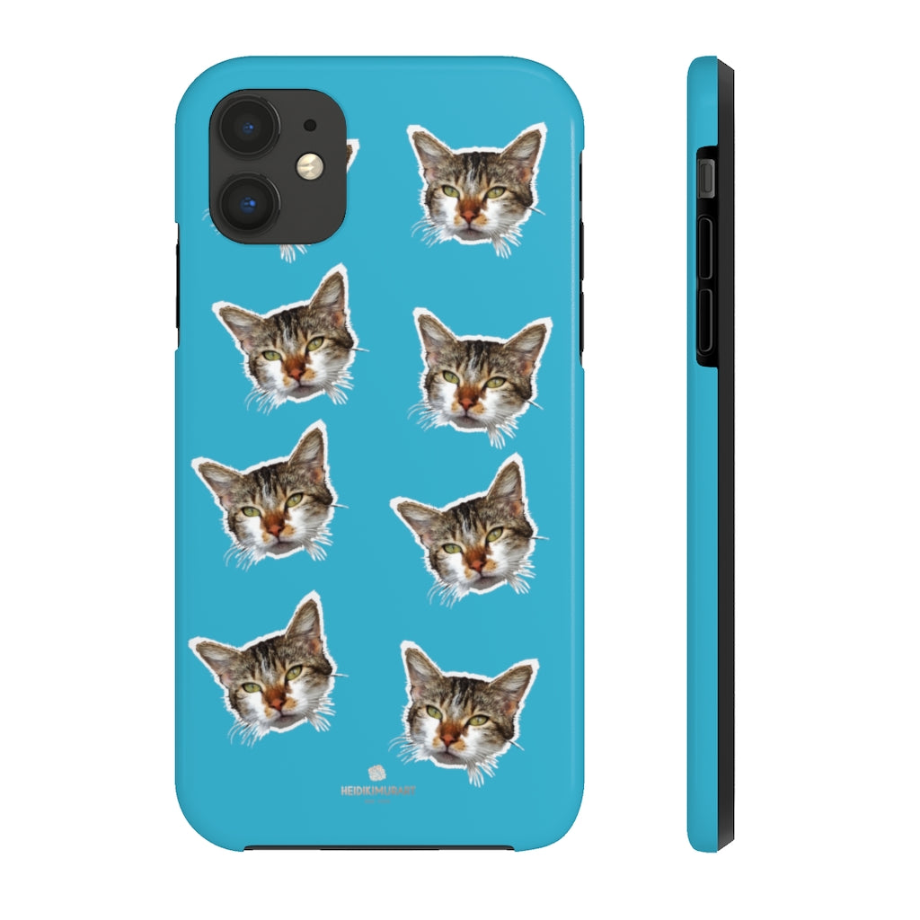 Blue Cat Phone Case, Peanut Meow Cat Case Mate Tough Phone Cases-Made ...