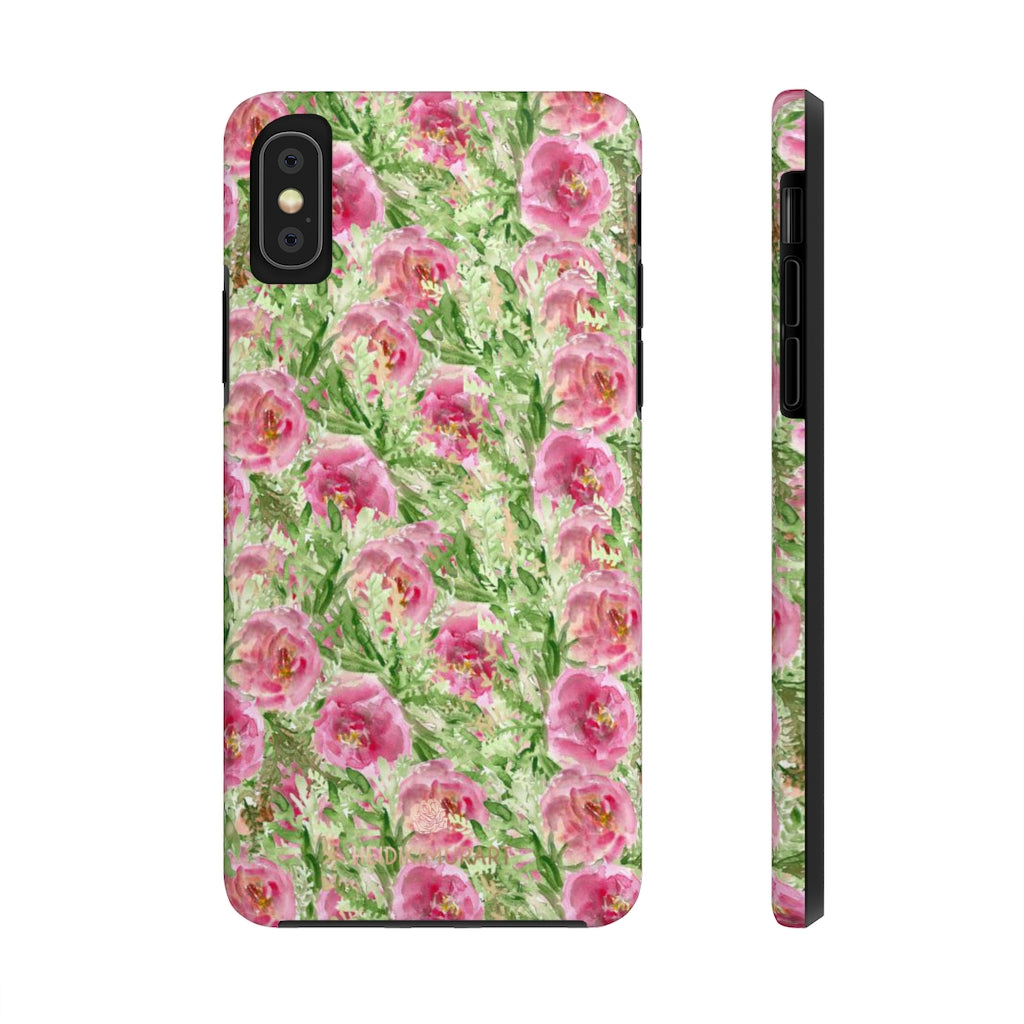 Red Rose Floral Phone Case, Flower Print Case Mate Tough Phone Cases ...
