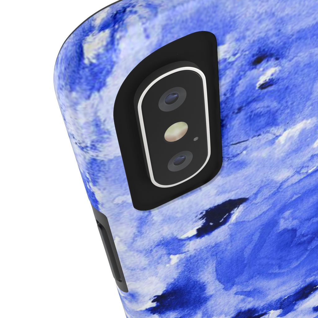 Blue Rose Phone Case, Floral Print Flower Case Mate Tough Phone Cases ...