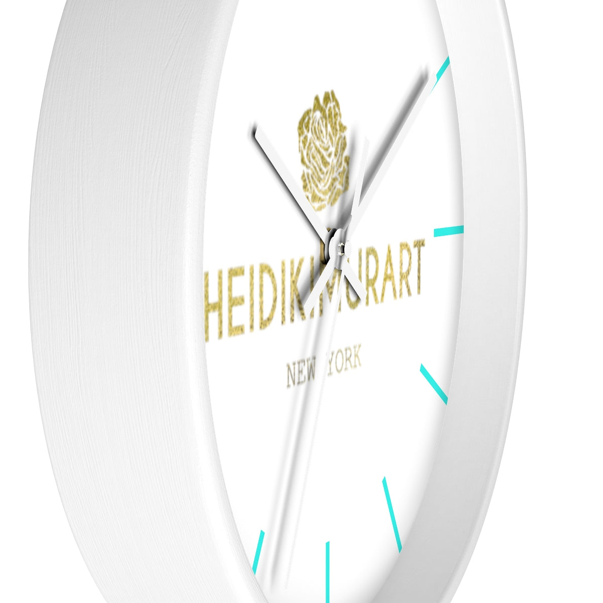 Heidi Kimura Art in Gold Foil Color 10 inch Diameter Wall Clock - Made ...