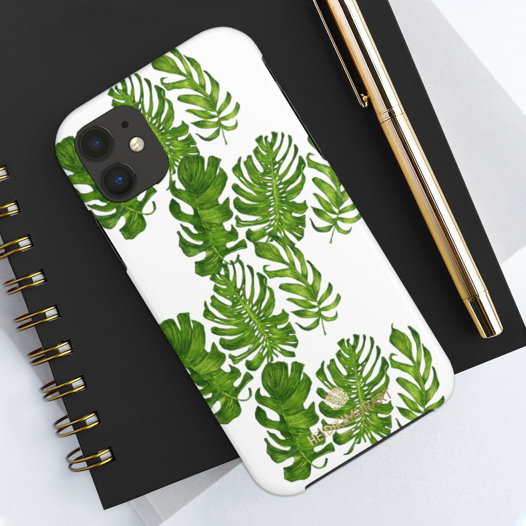 Green Tropical Phone Case, Palm Leaf Print Case Mate Tough Phone Cases ...