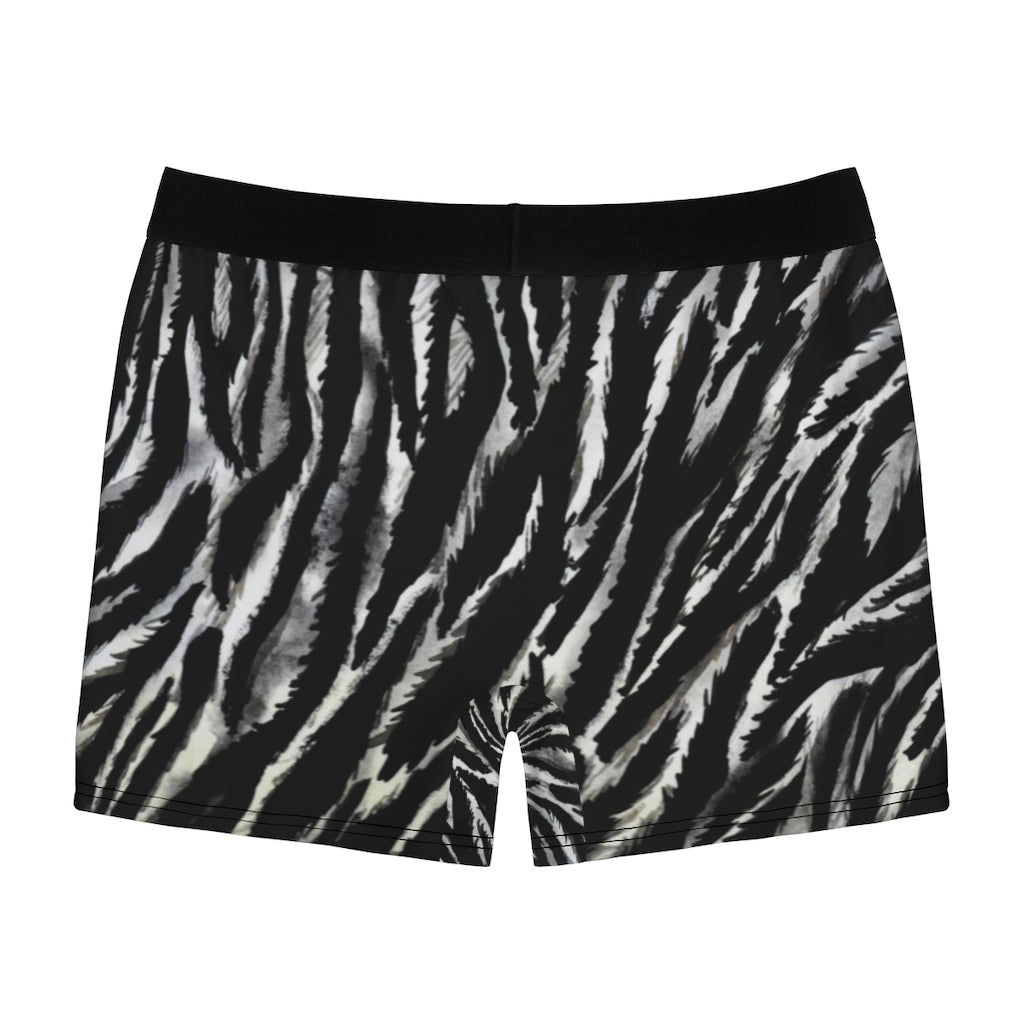 Zebra Stripes Men's Boxer Briefs, Animal Print Premium Quality Best ...