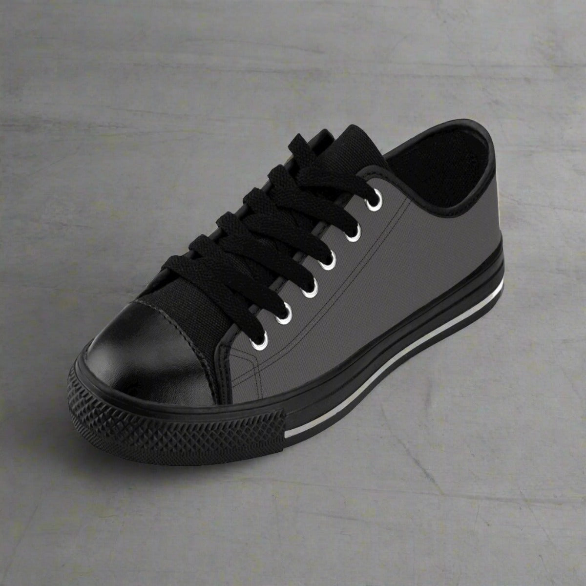 Gray Solid Color Men's Sneakers, Concrete Grey Solid Color Best ...