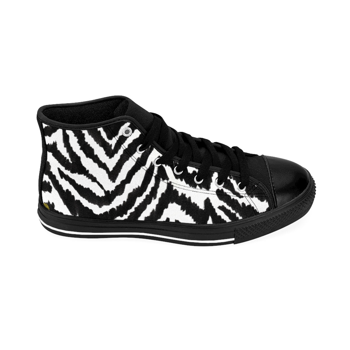 Robust Zebra Men's High Tops, White Black Zebra Animal Print Men's High ...
