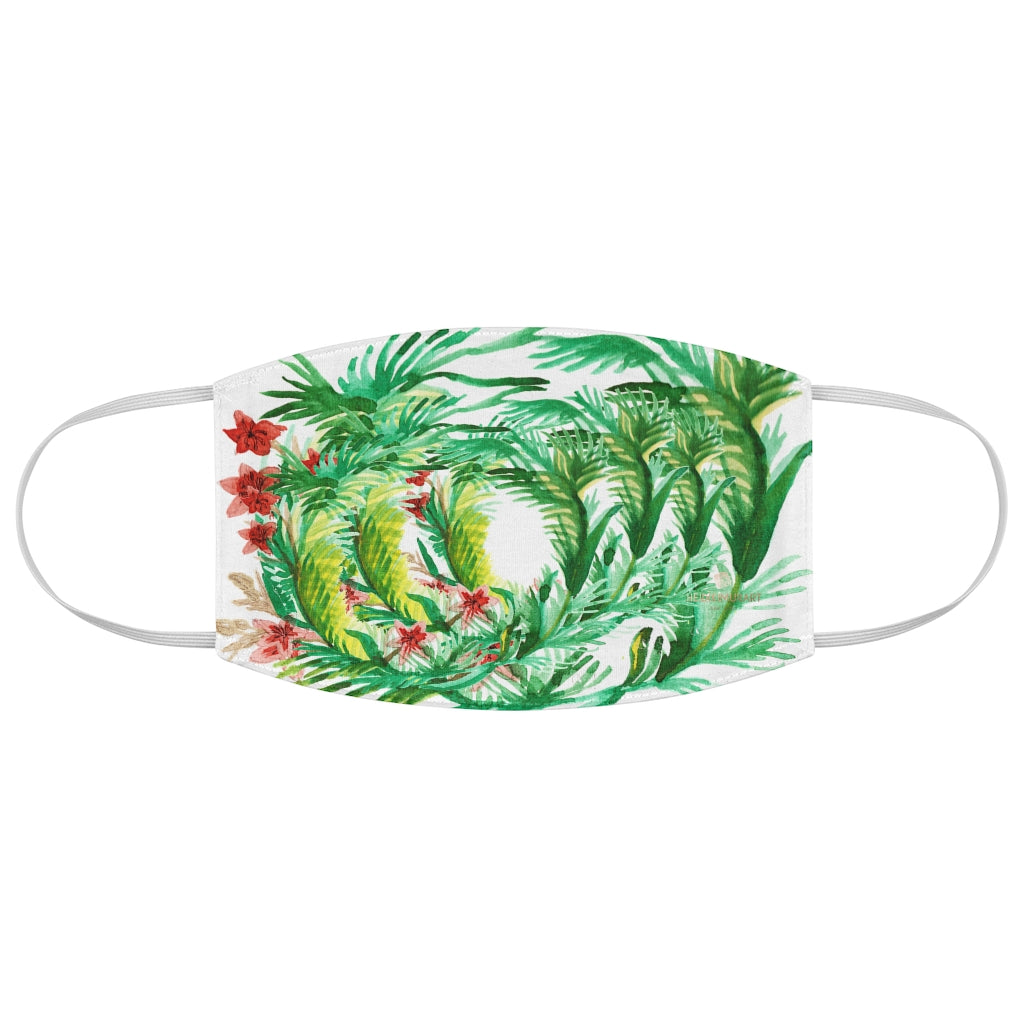 Floral Leaf Print Face Mask, Flower Adult Designer Premium Fabric Face ...