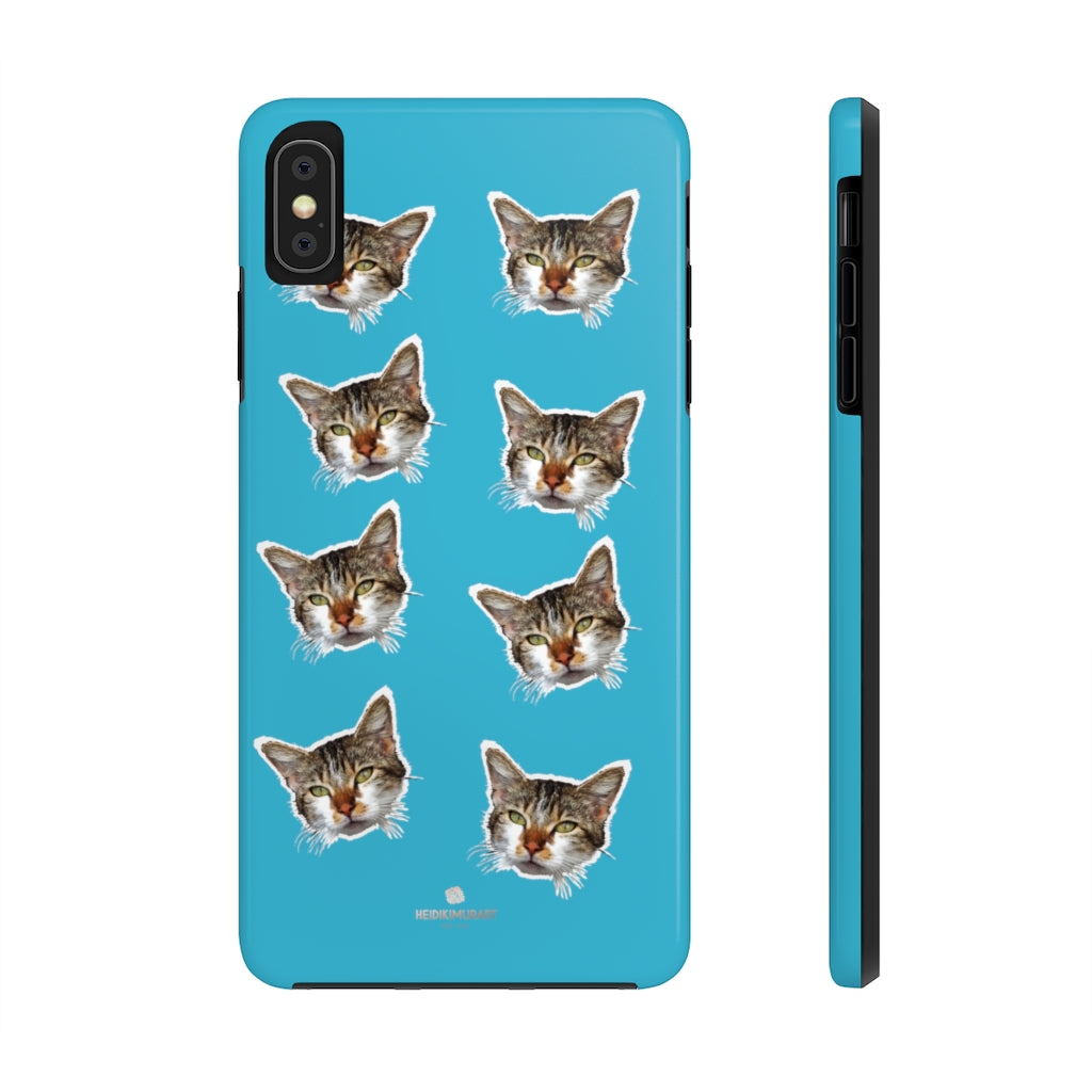 Blue Cat Phone Case, Peanut Meow Cat Case Mate Tough Phone Cases-Made ...