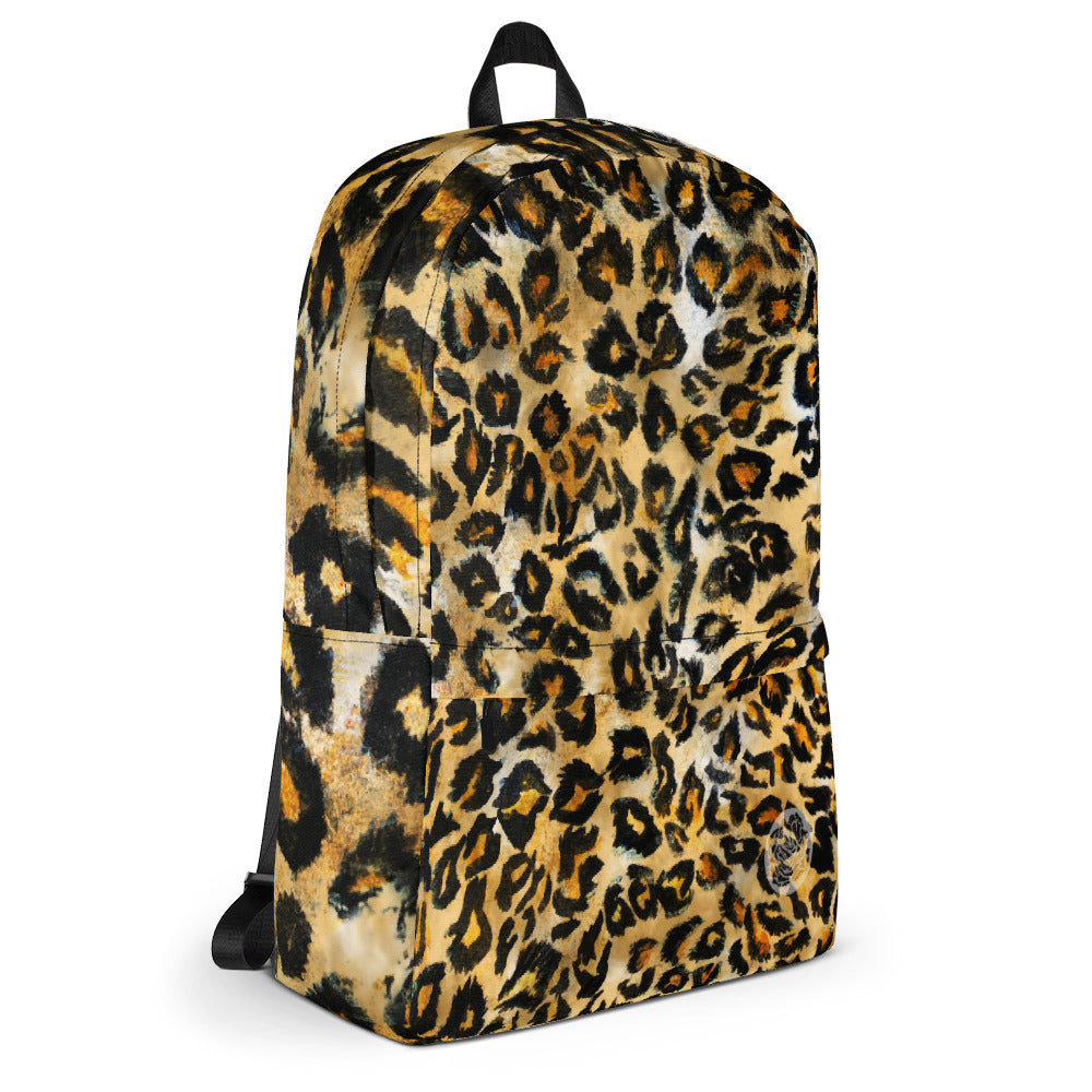 Leopard Animal Print Backpack, Designer Medium Size (Fits 15" Laptop ...