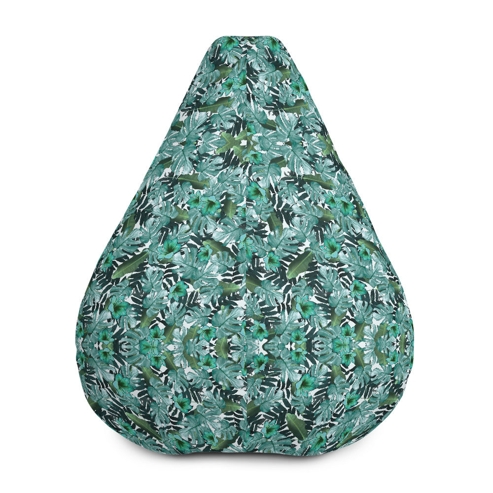 Green Tropical Bean Bag Chair w/ filling, Made in EU, Best Sofa Chair ...