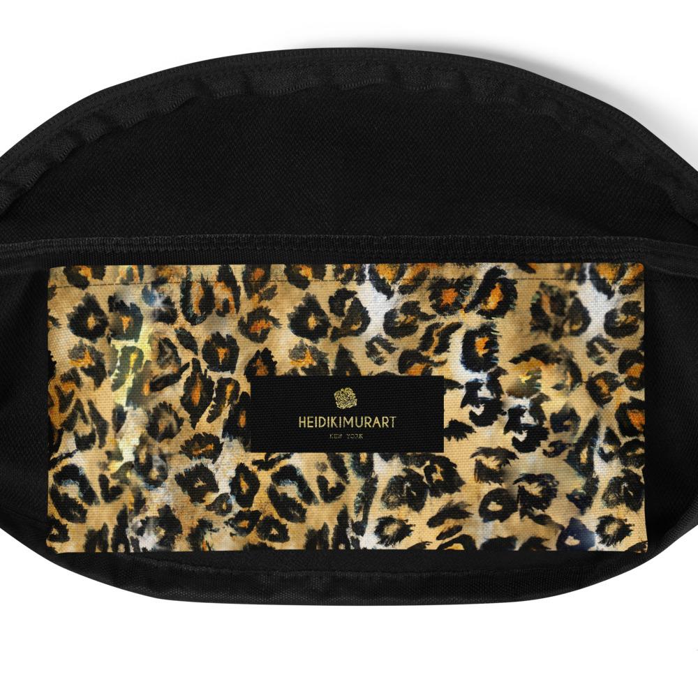 Brown Leopard Fanny Pack, Animal Print Designer Festival Belt Waist Bag ...