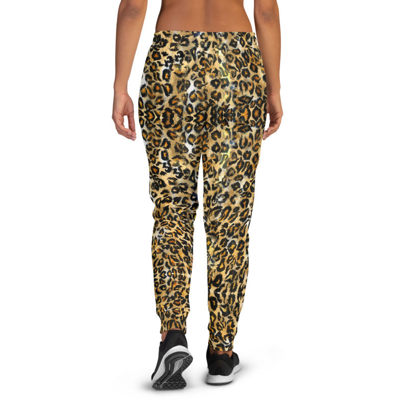 Leopard Animal Print Women's Joggers, Skinny Animal Print Ladies ...