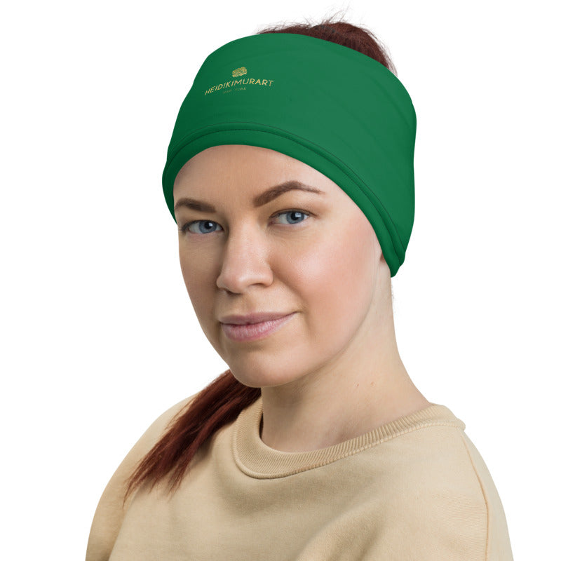 Dark Green Face Mask Shield, Reusable Washable Headband Bandana-Made in ...